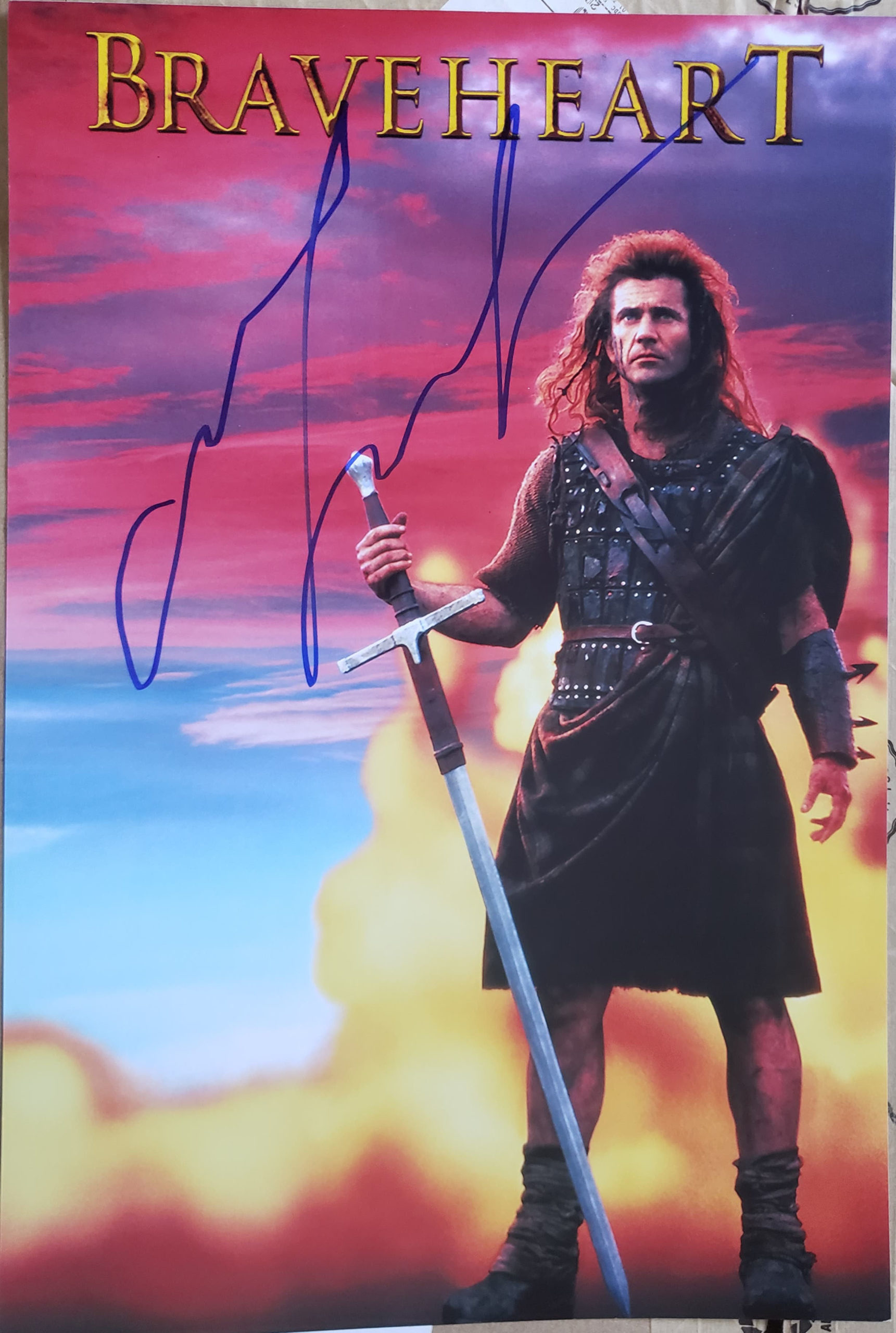 Mel Gibson Braveheart signed 10x15 poster - Fanboy Expo Store