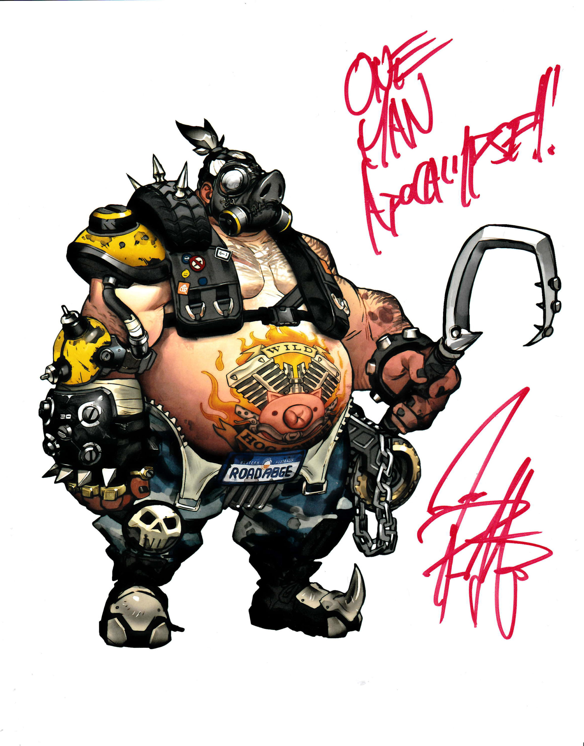 Josh Petersdorf Roadhog in Overwatch signed 8x10 photo - Fanboy Expo Store