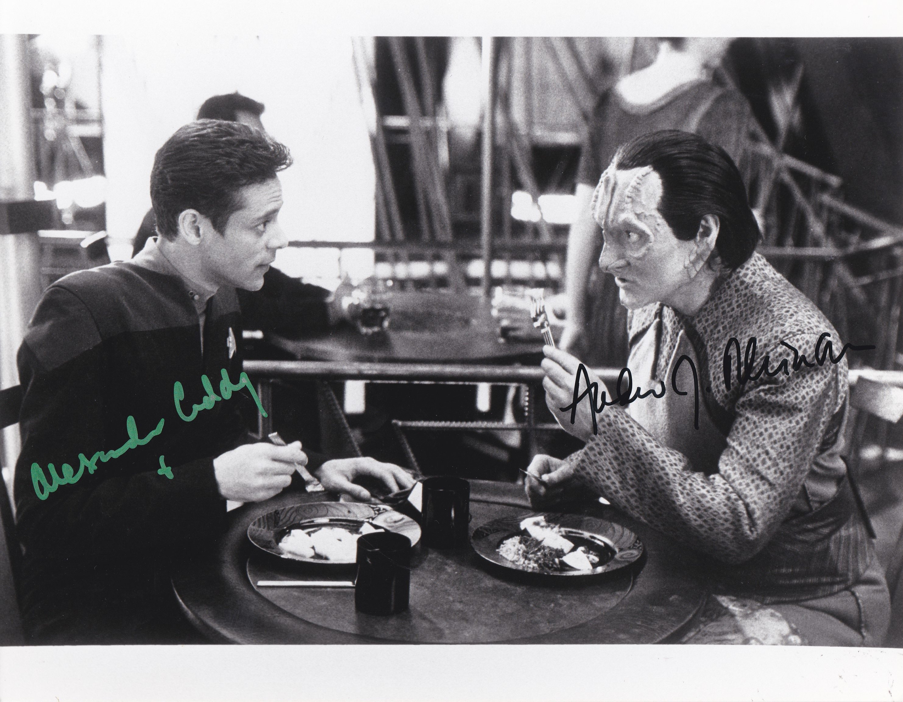 Alexander Siddig and Andrew Robinson Star Trek Deep Space Nine signed ...