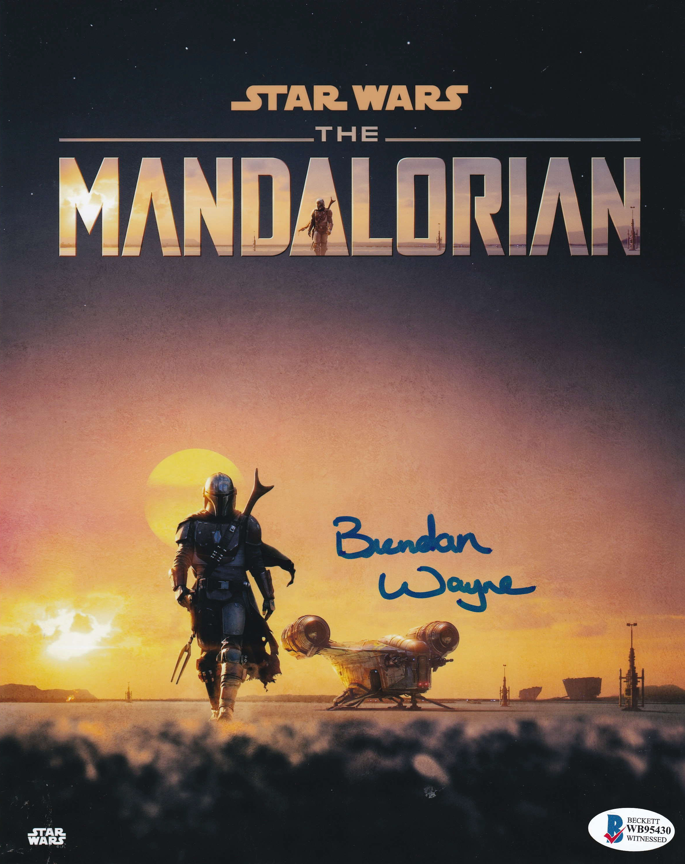 Brendan Wayne The Mandalorian signed 8x10 photo - Fanboy Expo Store