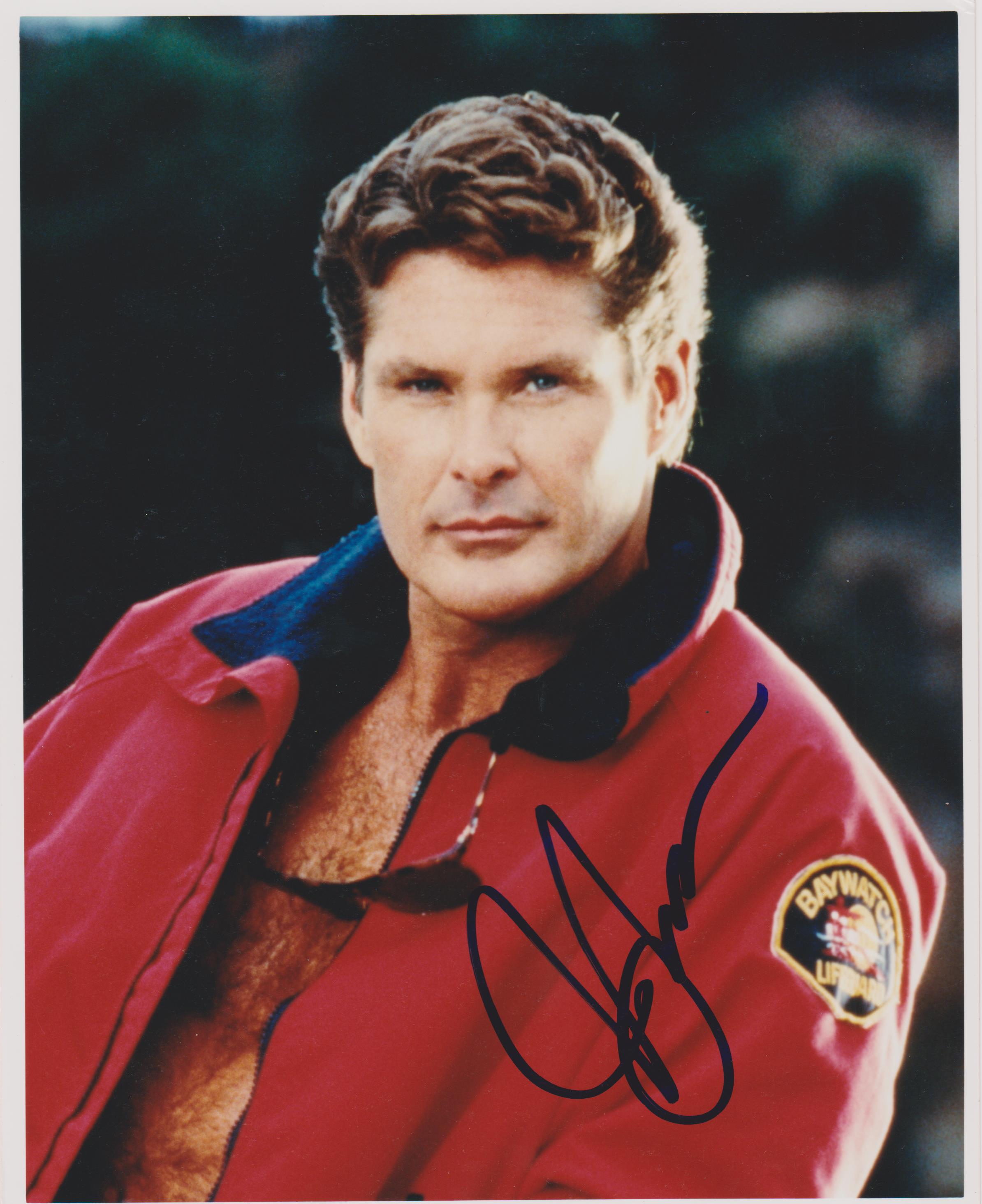 David Hasselhoff Baywatch signed 8x10 photo - Fanboy Expo Store