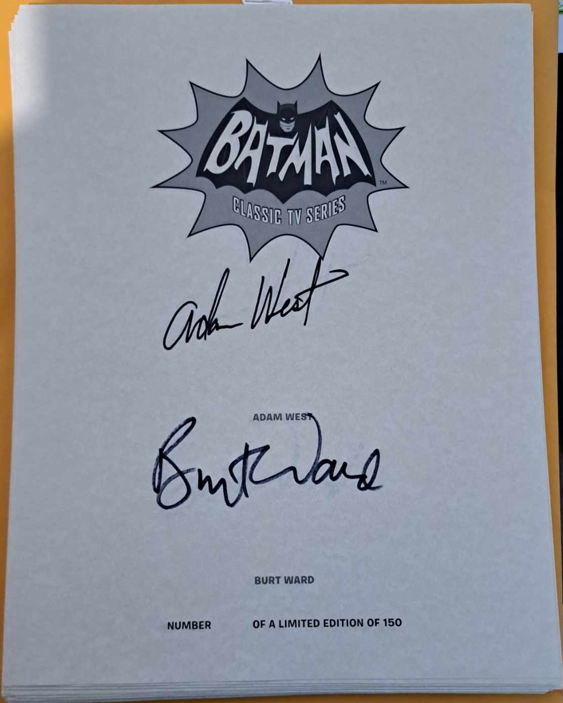 Adam West and Burt Ward signed Batman Book insert - Fanboy Expo Store