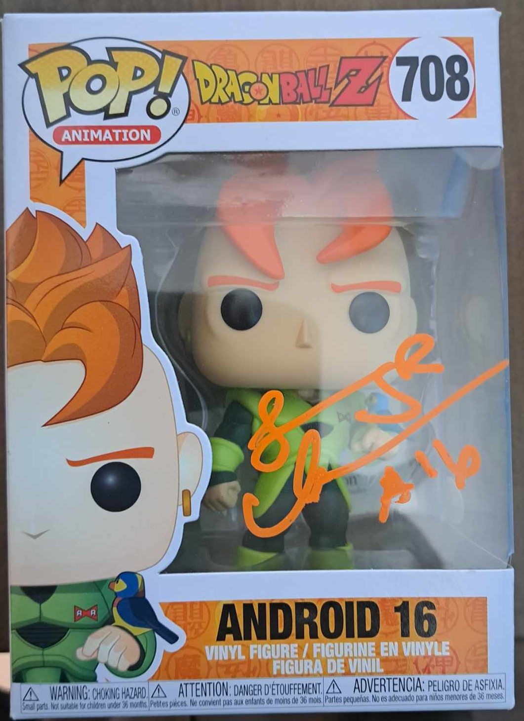 Jeremy Inman Dragonball Z signed Android 16 Funko - Fanboy Expo Store