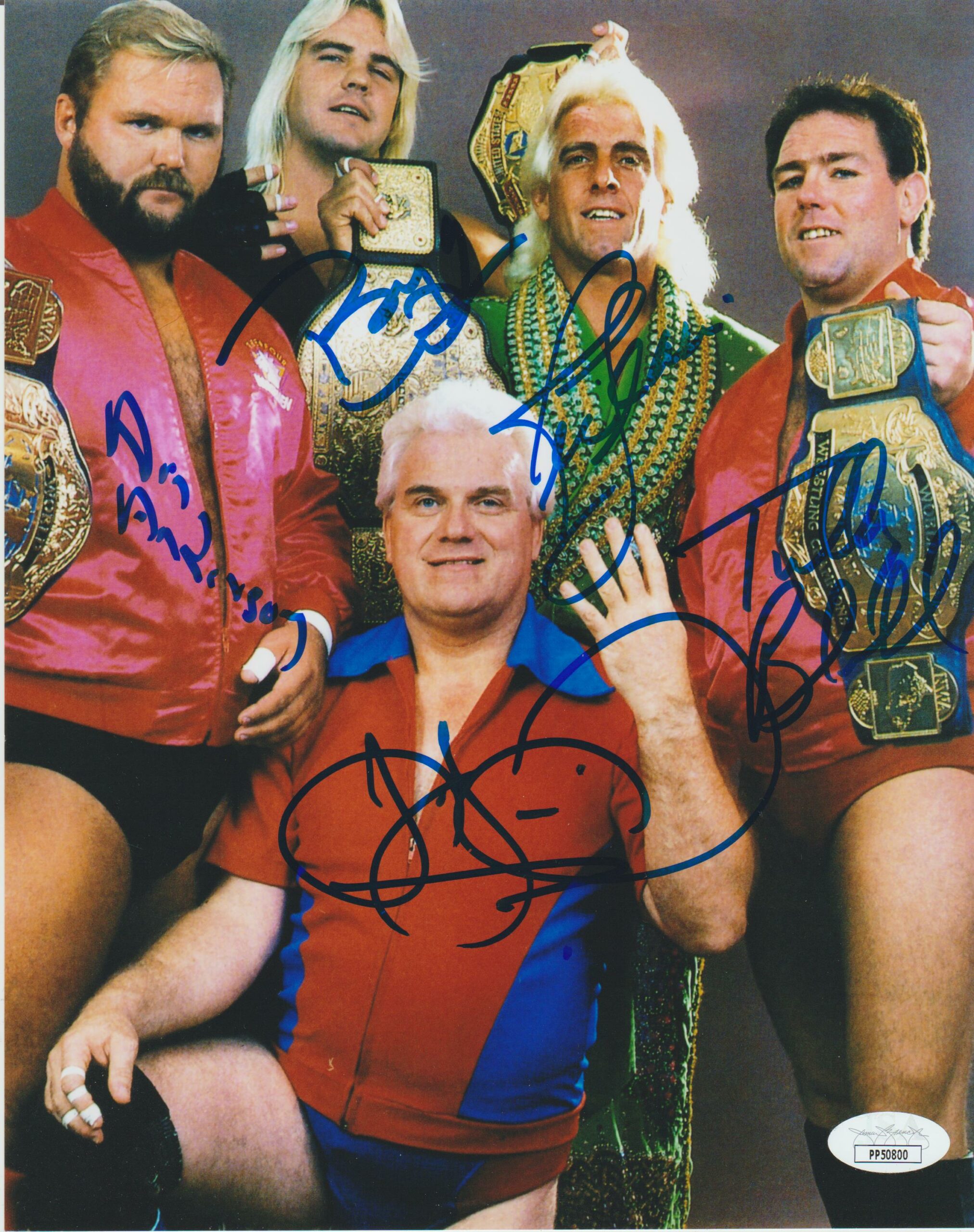 The Four Horsemen (Signed by 5) Anderson, Flair, Windham, Dillon ...