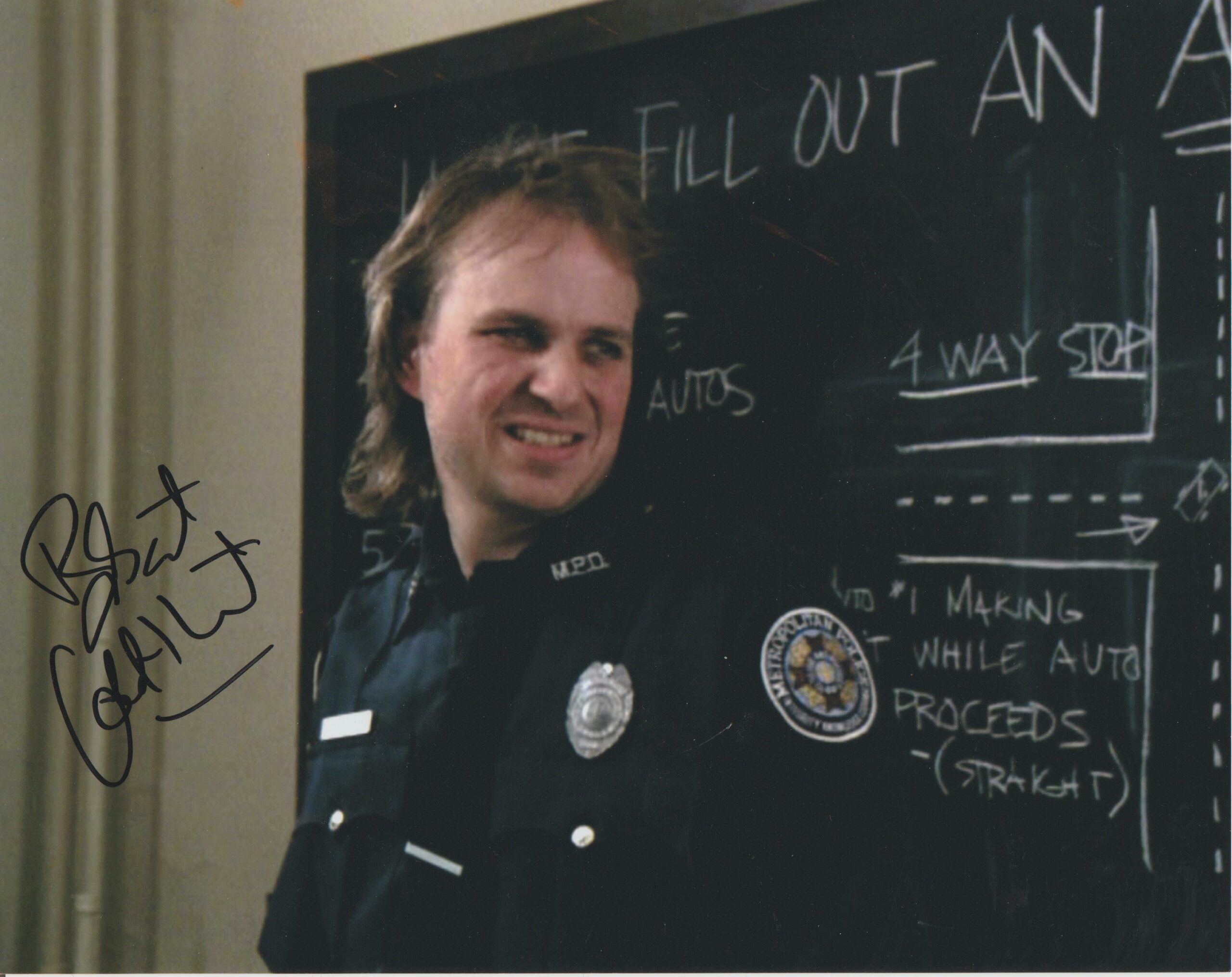 Bobcat Goldthwait Police Academy signed 8x10 photo - Fanboy Expo Store